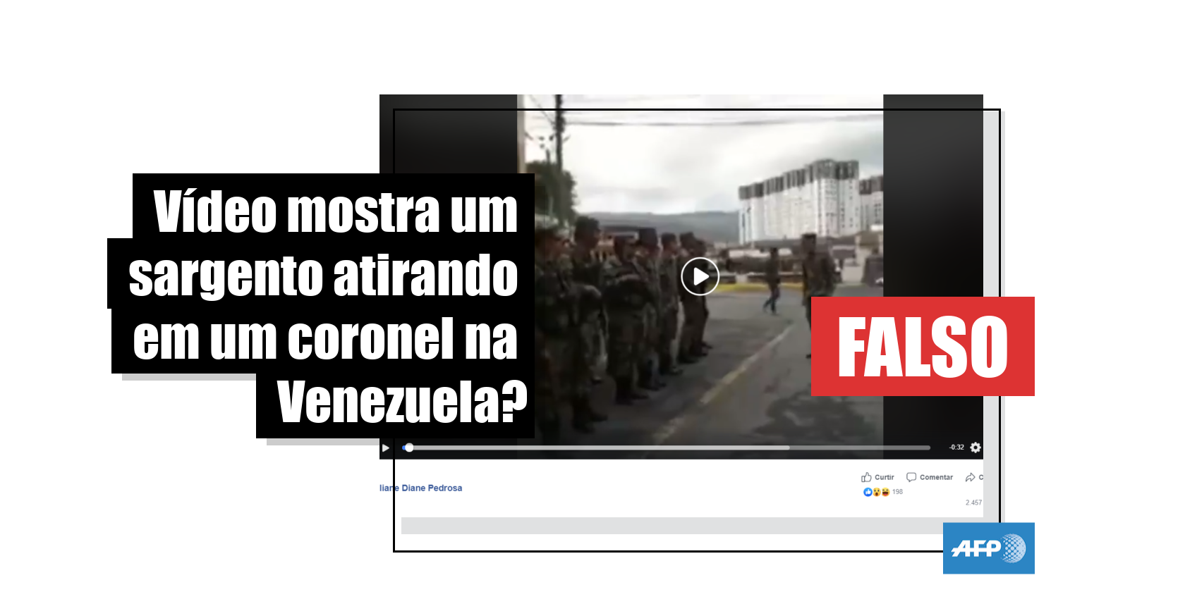 Não, este vídeo não mostra um sargento atirando em um coronel na ...