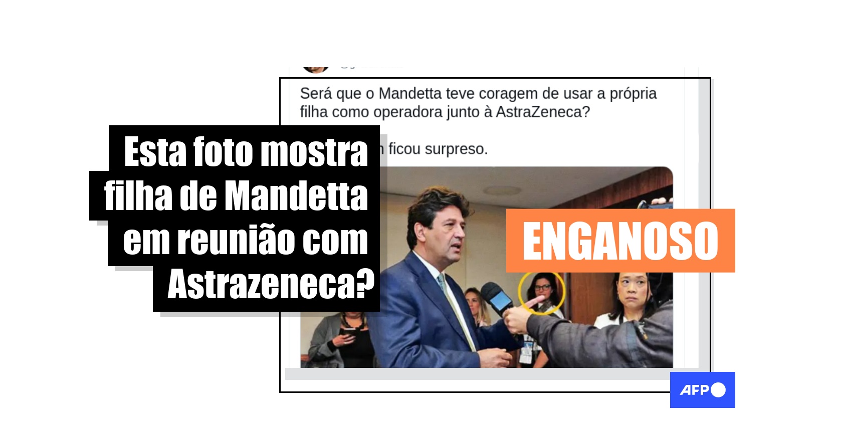 A foto em que aparece a filha do então ministro da Saúde Mandetta é de ...