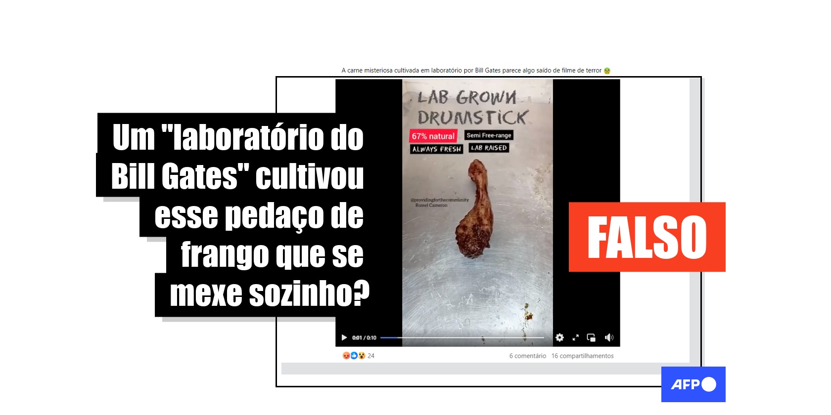 Este não é um frango cultivado em um laboratório de Bill Gates; trata ...