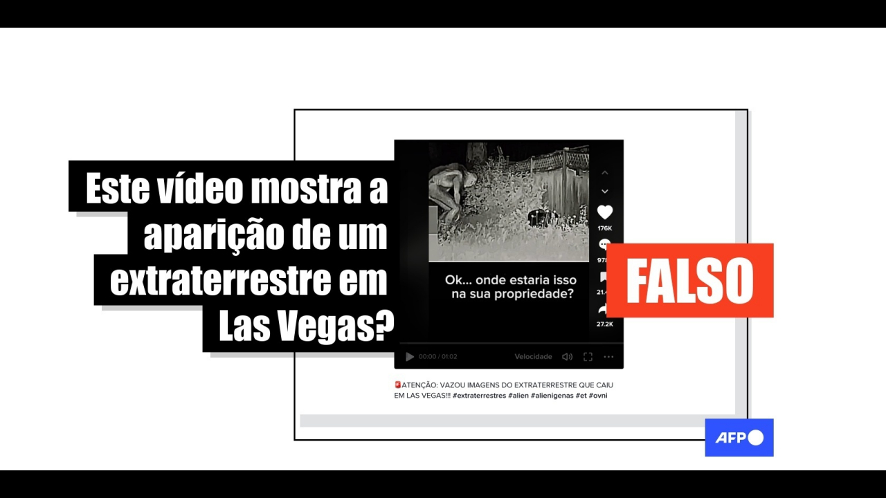 Um vídeo mostrando um “alien capturado em Las Vegas” foi criado por ...